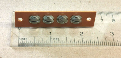 Vintage Phenolic 4 Position Screw Terminal Strip for Audio Radio or ...