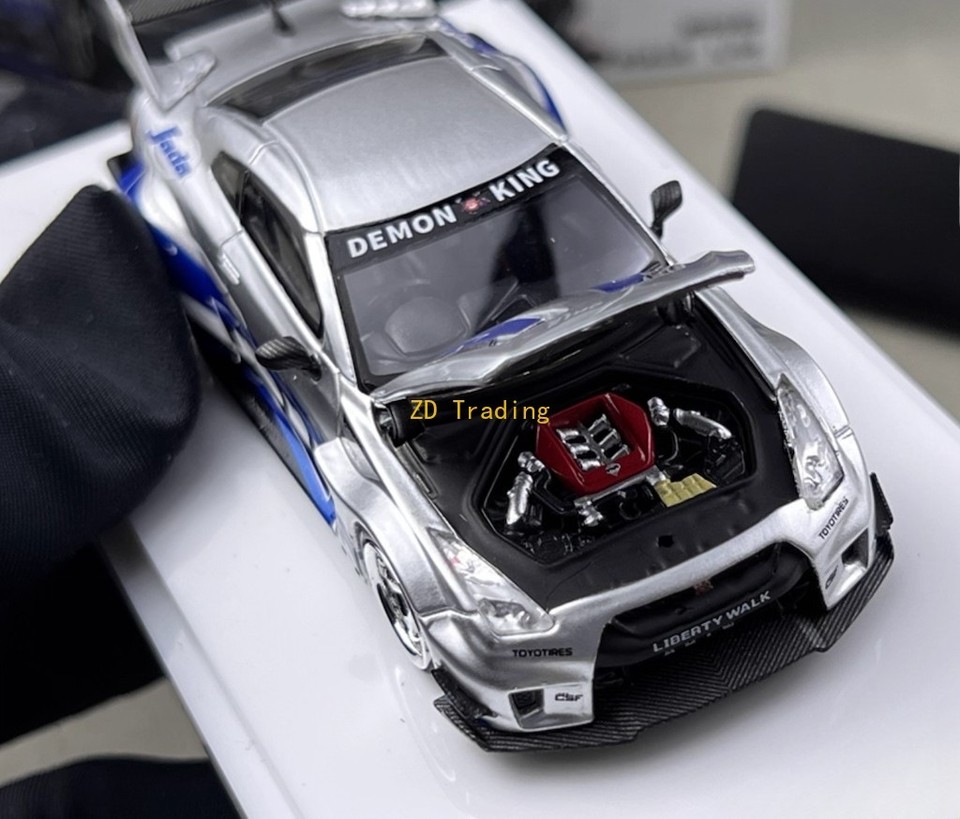 ZD DK 1:64 Silver Blue R35 Sports Model Diecast Metal Car BN | eBay
