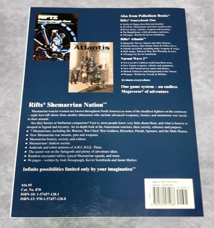 Rifts Sourcebook: Shemarrian Nation Palladium Books | eBay