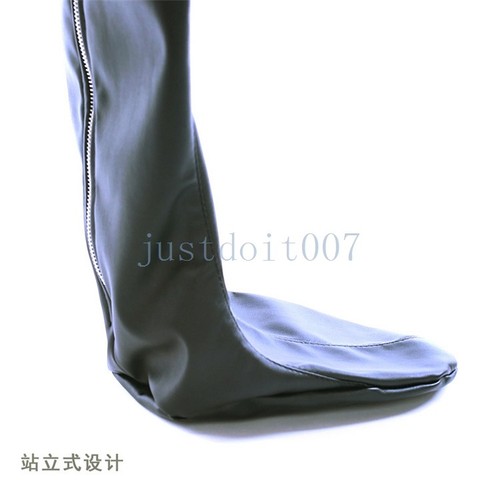 PU Leather Mummy Sleep Sack Full Body Gimp Bag Harness Straight Jacket ...