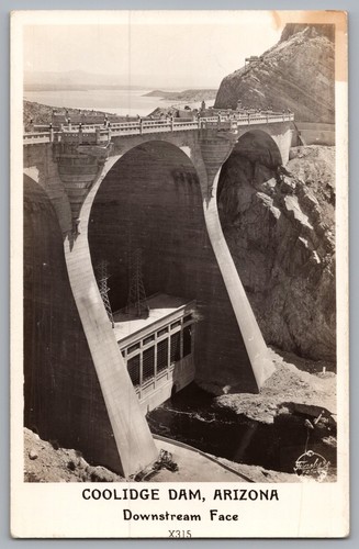 Coolidge Dam Downstream Face Arizona RPPC | eBay