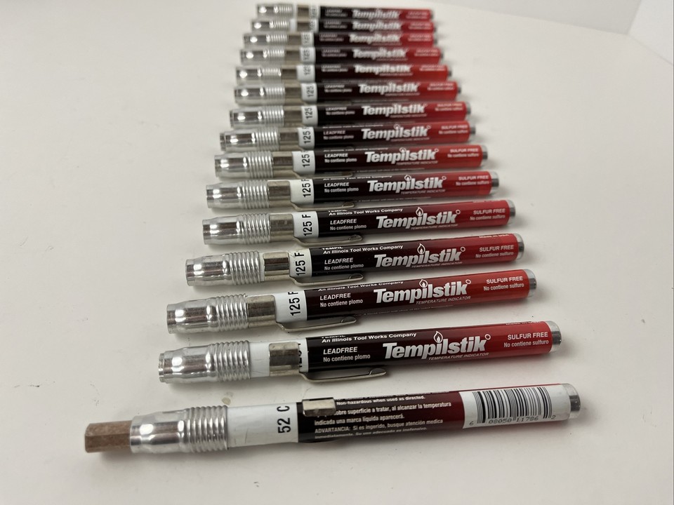 NEW 15 pcs Tempilstik Pro 125°F 52°C Temperature Indicator Sticks ...