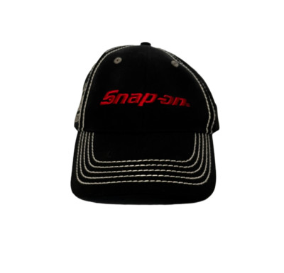 Snap On Tools Hat Mens Black Red Adjustable Vintage Steel First Series ...