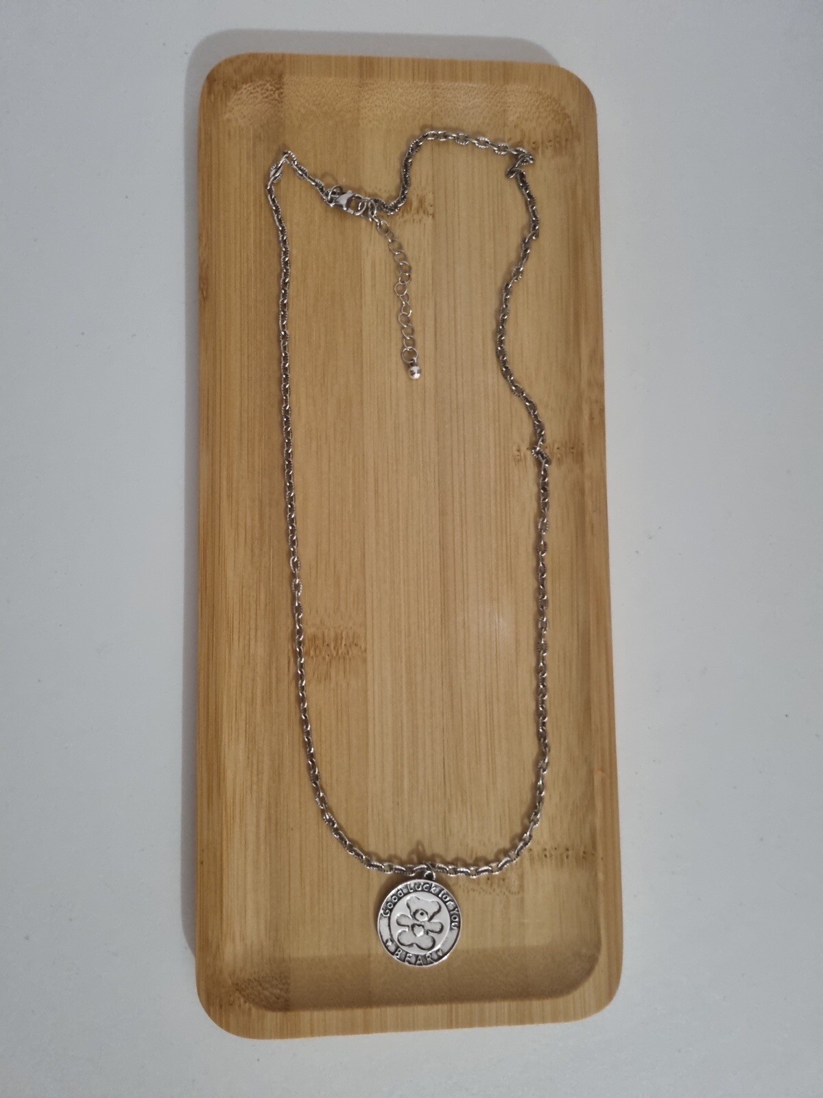 Stainless Steel Simple Good Luck Bear Pendant Necklace | eBay