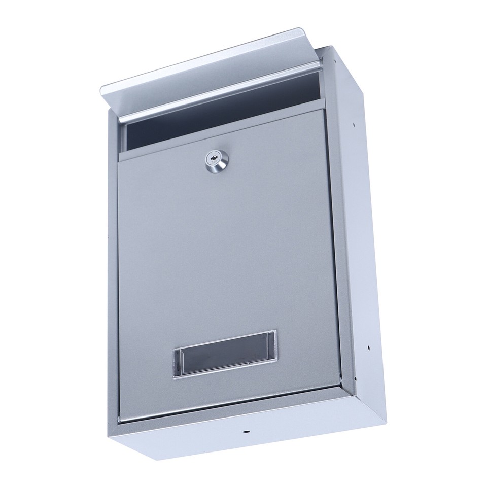 Wall-Mounted Key Drop Box with Key Lock Metal Mailbox Indoor& Outdoor ...