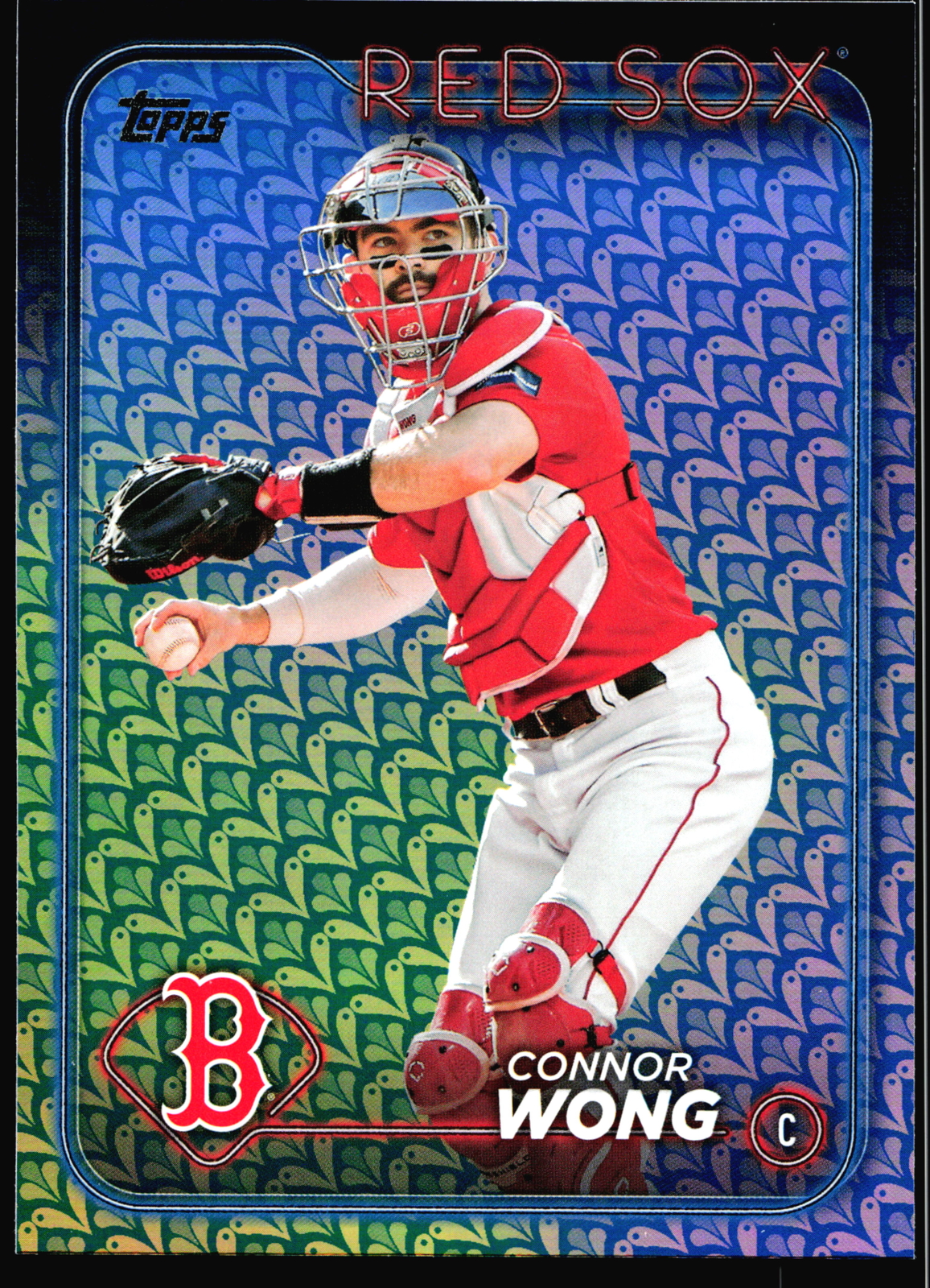 2024 Topps Connor Wong #104 Boston Red Sox Baseball Easter Holiday Foil ...