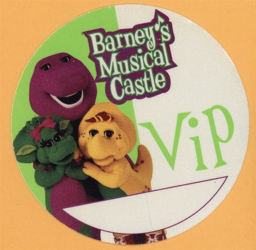 Barney's Musical Castle 1999 Concert Tour VIP Backstage Pass | eBay