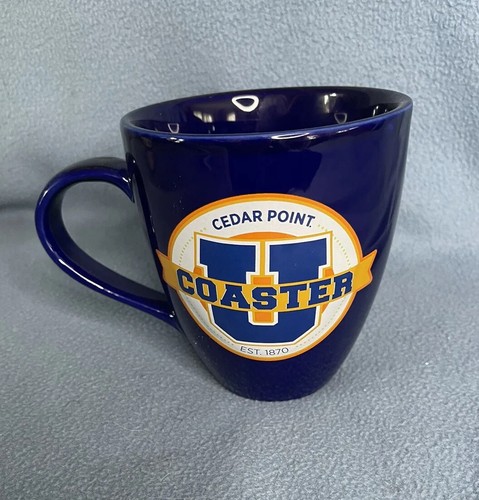 Cedar Point Coaster U Blue Vintage Mug Ceramic Roller Coasters ...