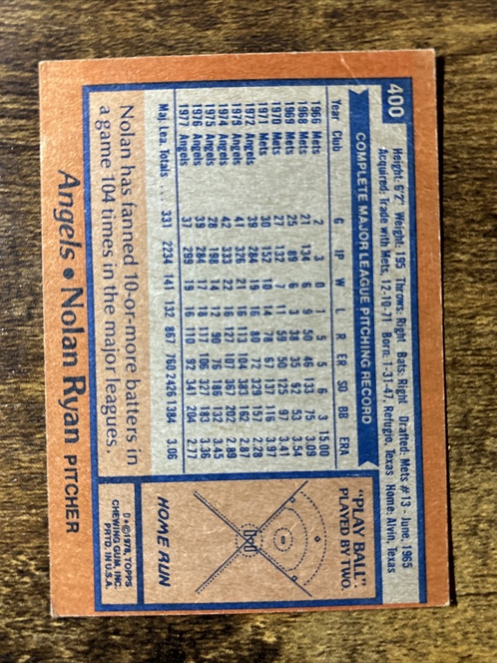 1978 Topps - #400 Nolan Ryan | eBay
