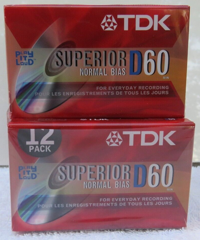 TDK+Superior+Normal+Bias+Data+Cartridges+D60+Blank+Recordable+Cassette ...