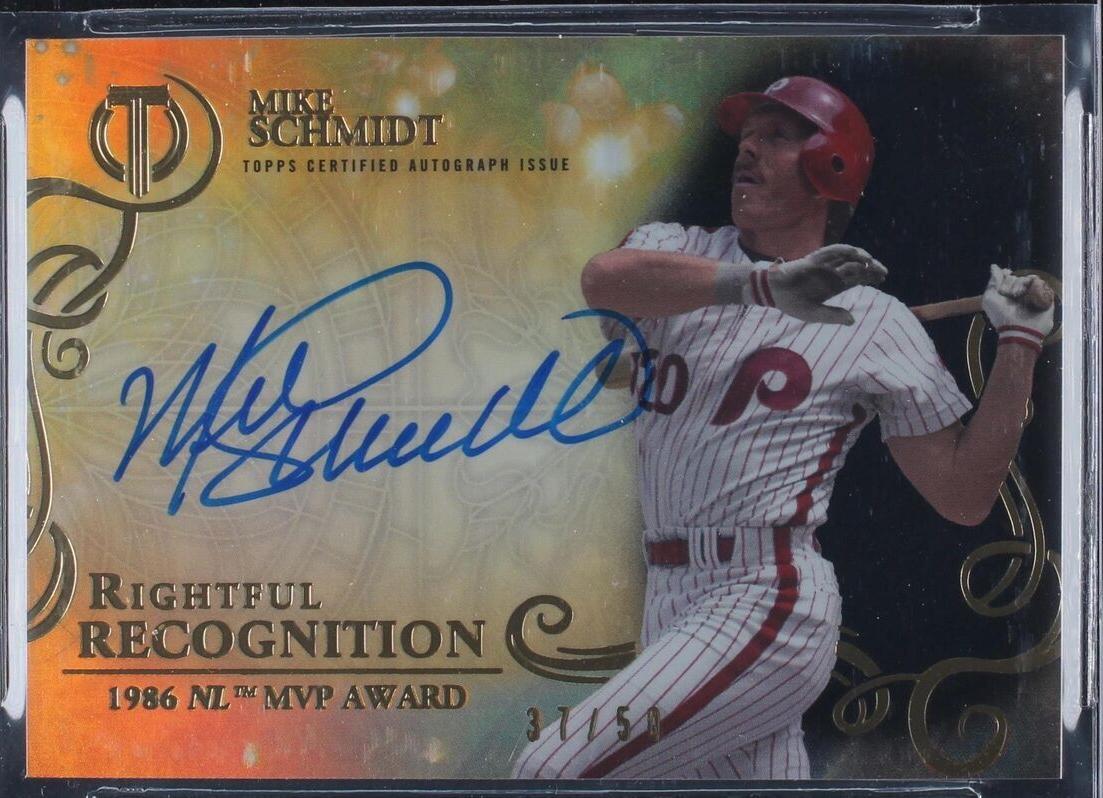 2015 Topps Tribute - Rightful Recognition Autographs Mike Schmidt #NOW ...