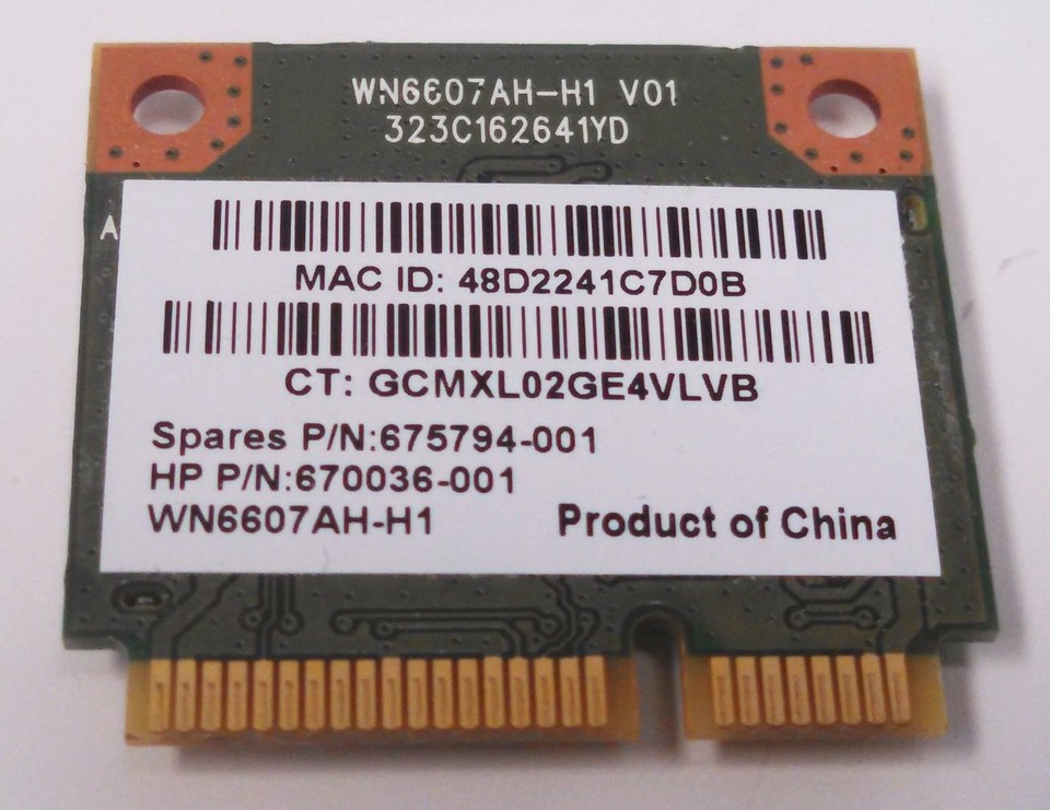 ️HP Pavilion DV7-7000 Wireless WiFi Card Atheros AR5B125 670036-001 ...