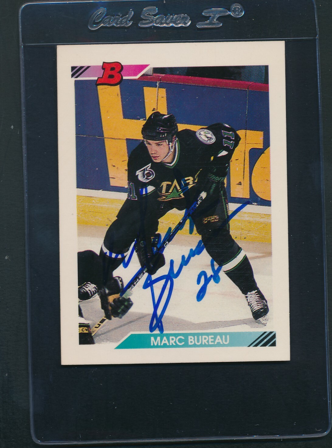 1992/93 Bowman #382 Marc Bureau North Stars Signed Auto *D3402 | eBay