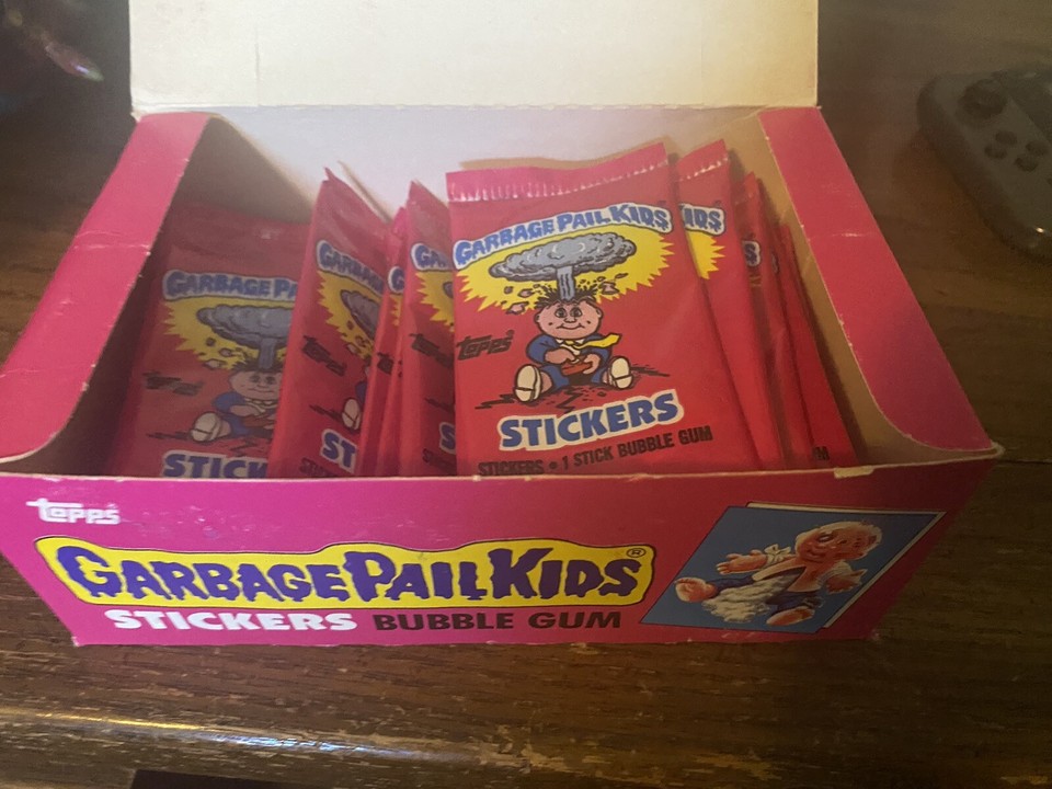 Rare GPK Garbage Pail Kids UK Mini Box 1985 W/ 21 Packs Series 1 Sealed ...