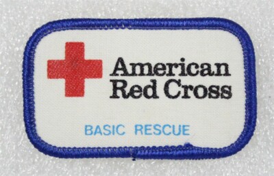 Red Cross: Basic Rescue patch, 2 1/2" rectangle, printed | eBay