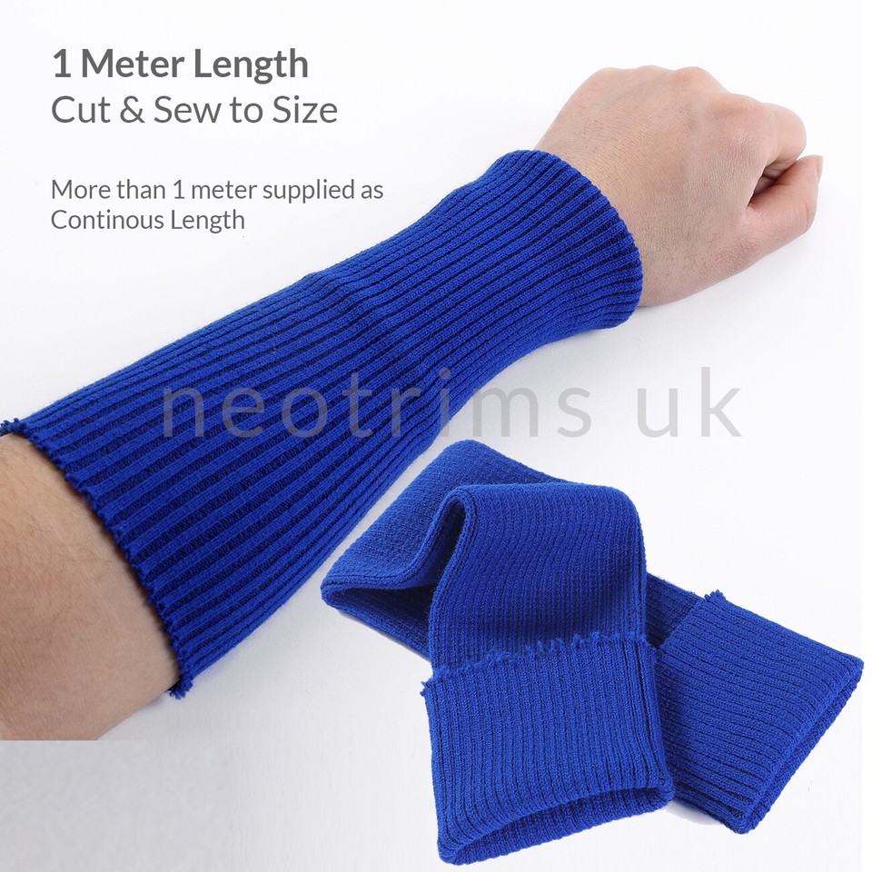 Knit Rib Cuff Stretch Ribbed Fabric Cuffing Trim Revamp Clothing Jacket ...