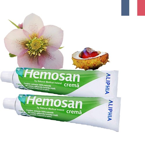 Hémosan - Lot de 2 Crèmes Naturelles pour Soulagement Hémorroïdes ...