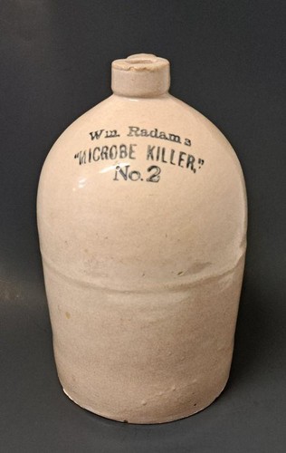 Wm. Radam's Microbe Killer No. 2 Antique Stoneware Jug Quack Medicine ...