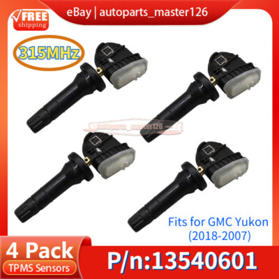 Set (4) 13540601 TPMS Tire Air Pressure Sensor For 2008-11 Chevrolet ...