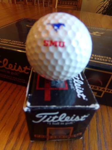 SMU Mustangs NEW Golf Ball "Peruna" Mascot Logo Black #4 Titleist 100 ...