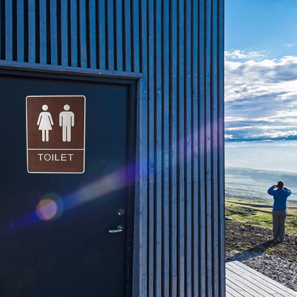 Modern Toilet Wall Sticker Creative Restroom Sign Male Female WC Door ...
