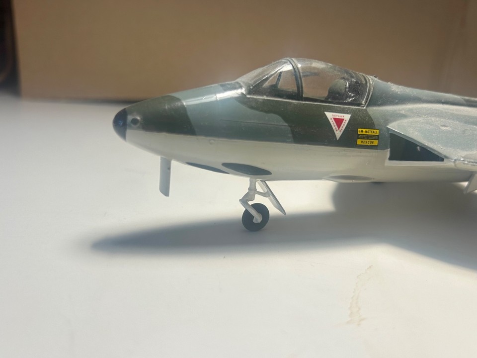 Nicely built 1/48 model aircraft Airfix Swiss air force Hawker Hunter ...