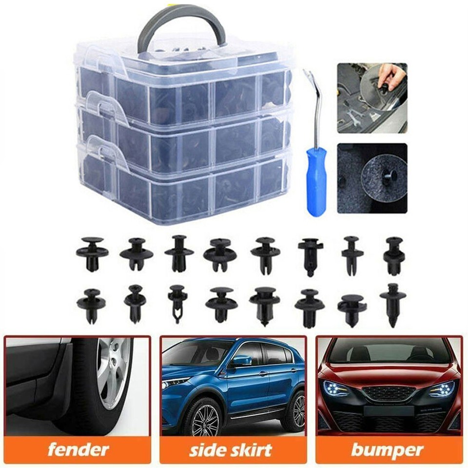 1/2set 62Car Body Trim Clips Rivets Retainer Bumper Screws Panel Push ...