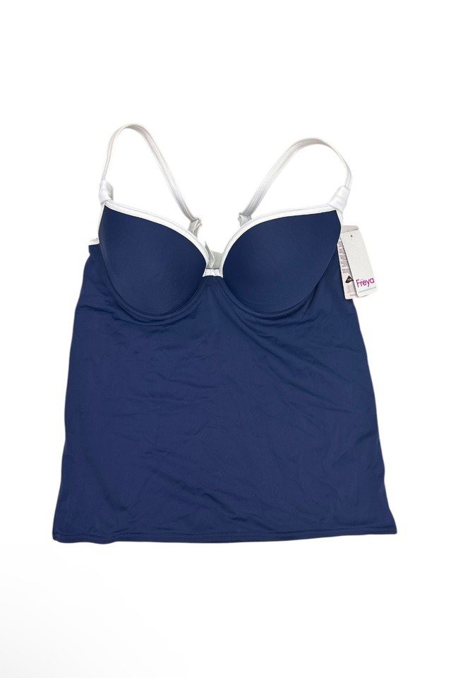 Freya MARINE In The Navy Deco Tankini Swim Top, US 30G | eBay