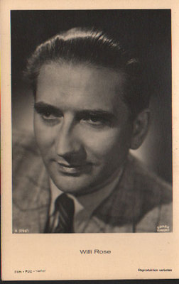 OLD POSTCARD GERMANY ACTOR WILLI ROSE YEARS 1940 POSTKARTE POSTAL ...