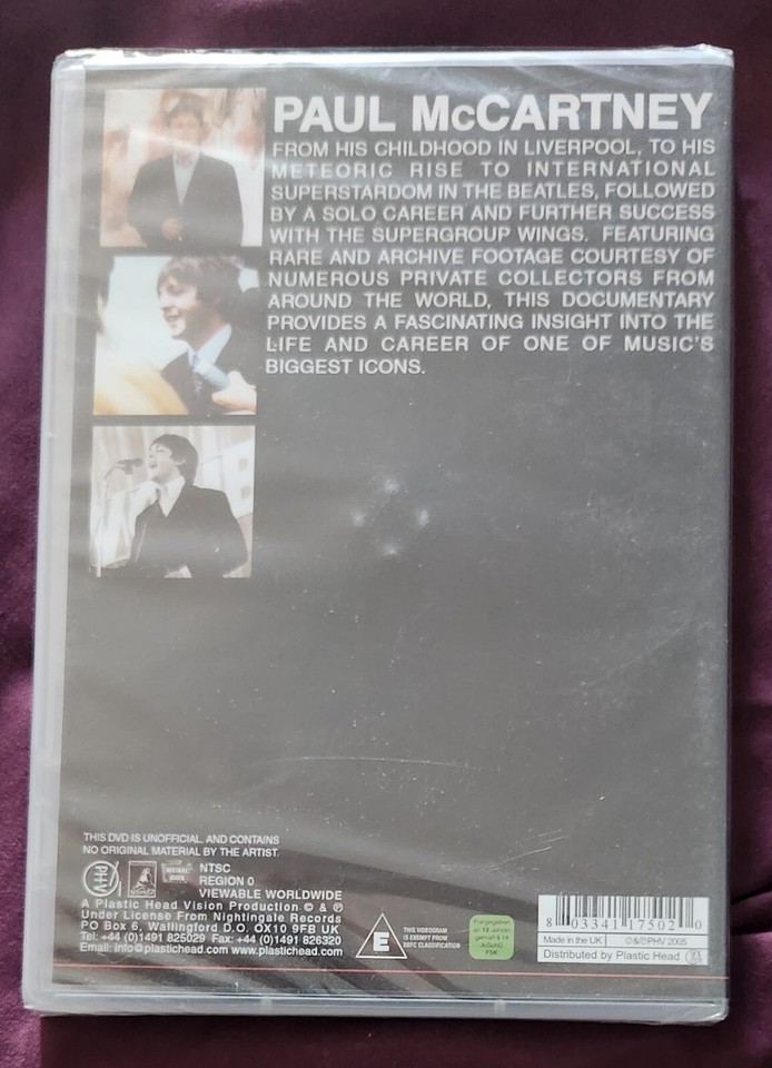 Paul McCartney - Music Box - Biographical Collection - DVD - NTSC - UK ...