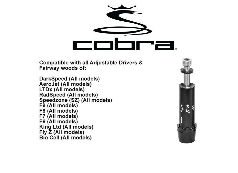 Cobra shaft adapter .335 Driver & Wood shaft adaptor, Aerojet LTDx ...