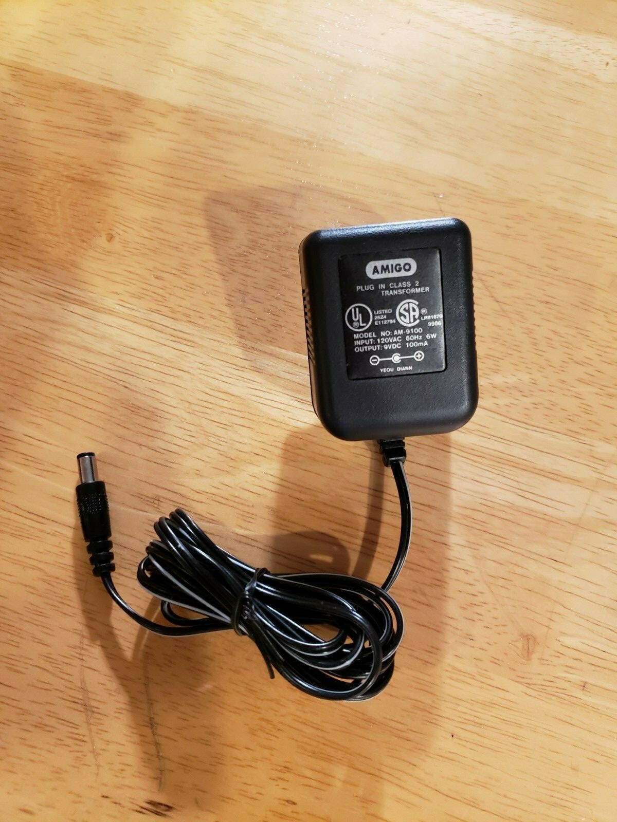 New AMIGO AM-9100 9V 100mA 5.5mm x 2.5mm AC/DC Adapter | eBay