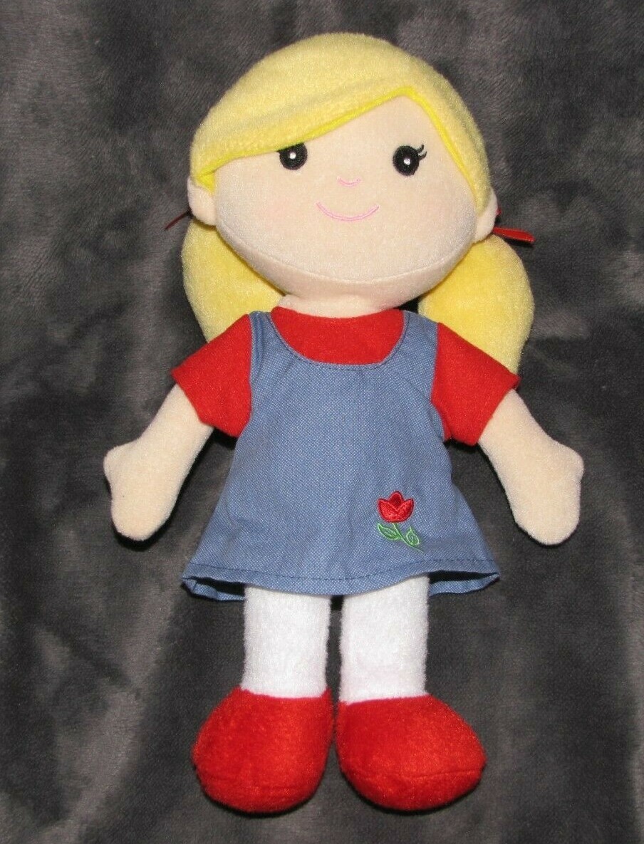 Gi-go Gigo Baby Girl Doll Soft Stuffed Plush Cloth Velour Blonde Denim ...