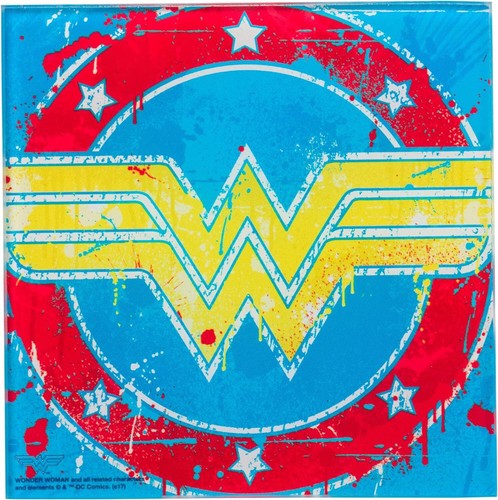 Silver Buffalo DC Splatter Paint Logo 4-Piece Glass Coaster Set | eBay