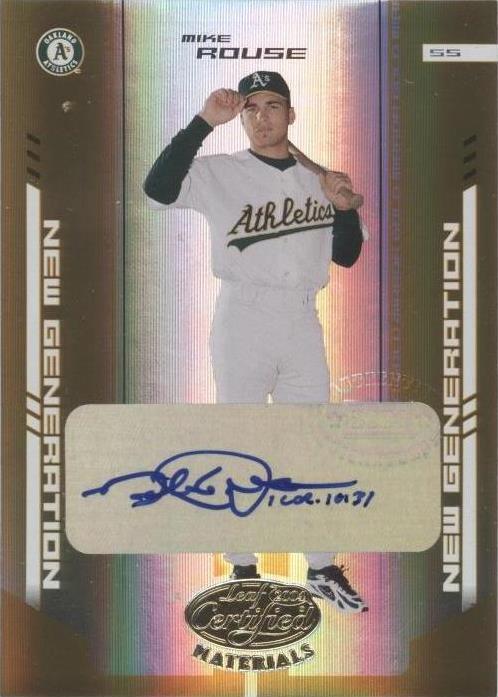 2004 Leaf Certified Materials - New Generation Mike Rouse #276 Gold ...