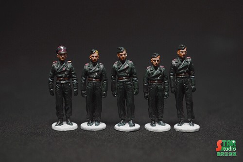 1/72 5Pcs/Set Alloy German Weitmann Tiger Tank S04 Vehicle Crew Soldier ...