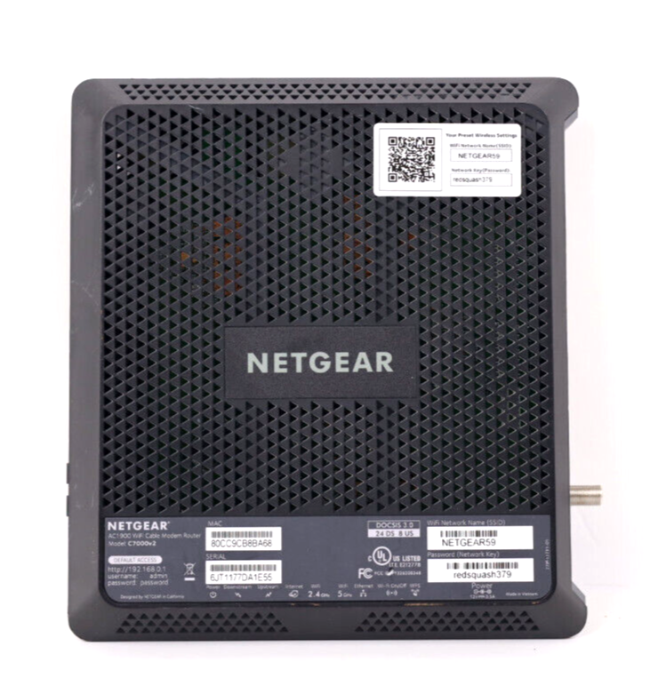 NETGEAR C7000 Nighthawk Modem WiFi Router Combo o702 748926500432| eBay