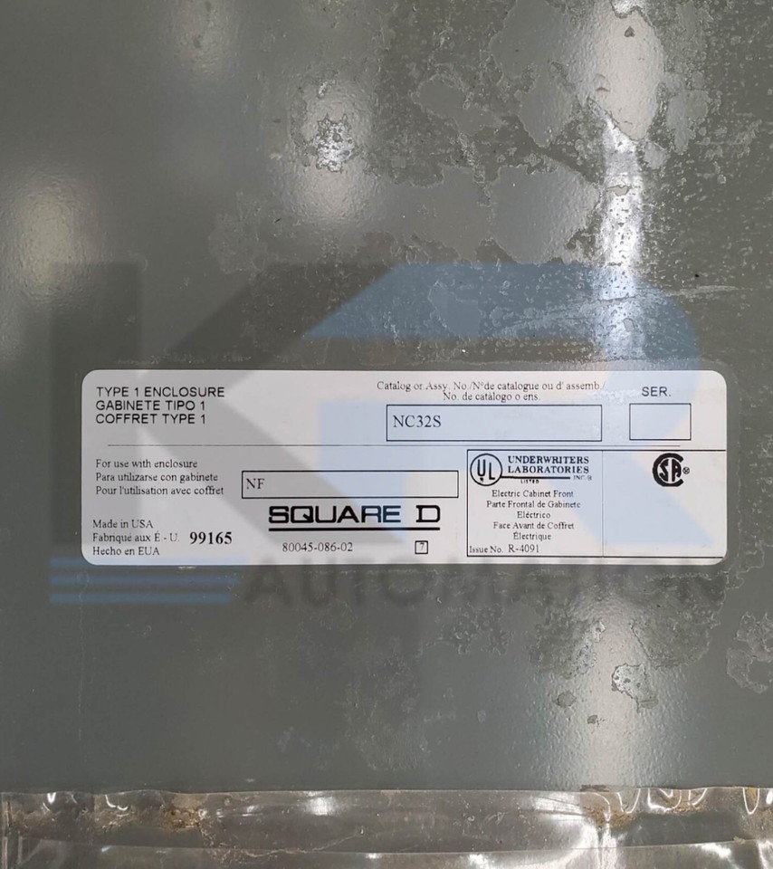 Square D NF Panelboard 125A 18 Spaces 3Ph 4W 480V W/Type 1 Enclosure ...