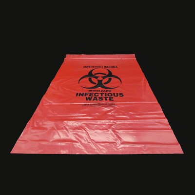 Biohazard Waste Bags, 40-45 Gallon, 100/pack | eBay