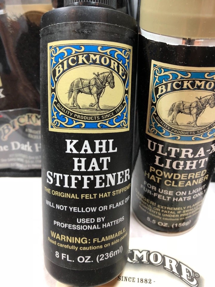 DARK,LIGHT HAT CLEANERS LEATHER WOOL SUEDE STRAW & HAT STIFFENER BY ...