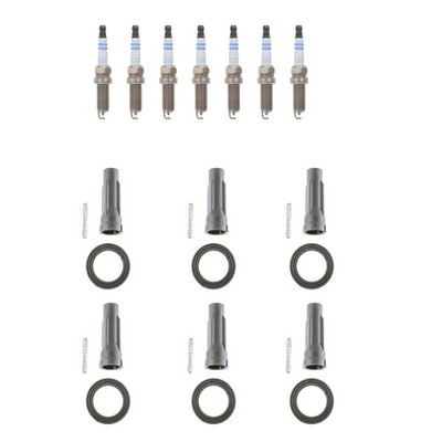 Bosch 6 Double Iridium Spark Plugs & Denso Coil Boot Kit for Camry RAV4 ...