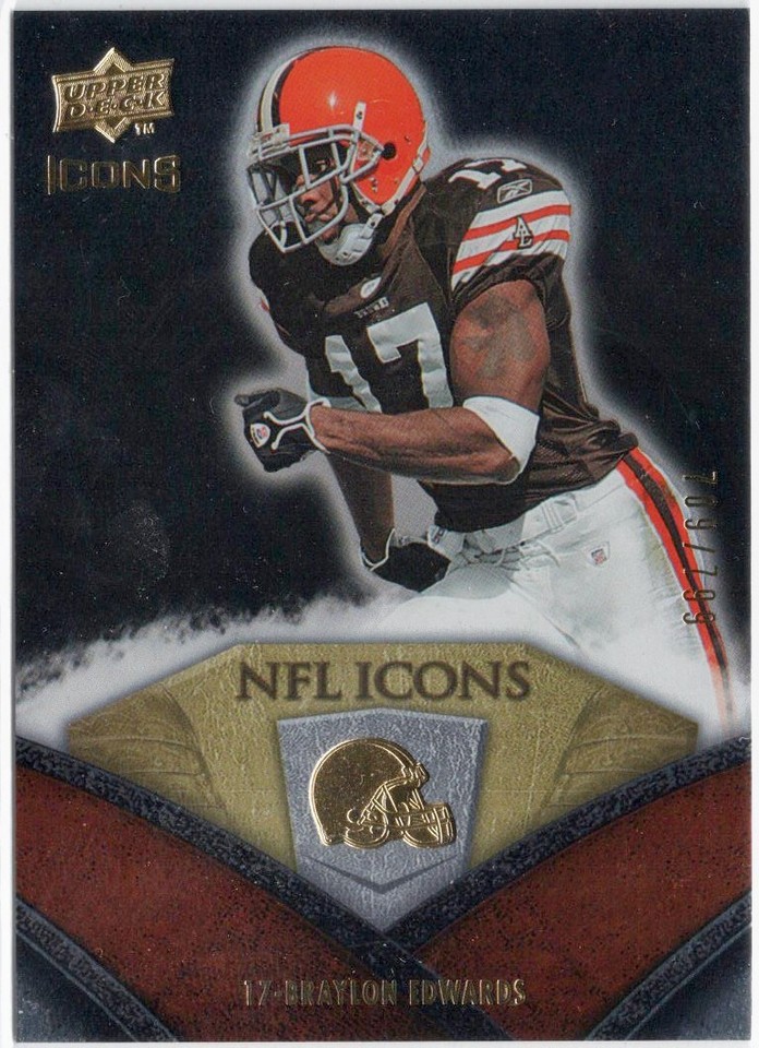 2008 Upper Deck Icons NFL Icons Silver Braylon Edwards Insert Card # ...