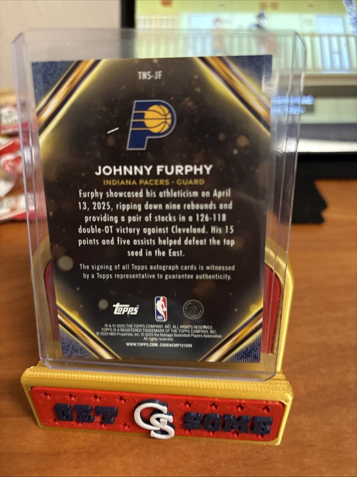 2025-26 Topps NBA Notch Signatures Auto Johnny Furphy Indiana Pacers | eBay
