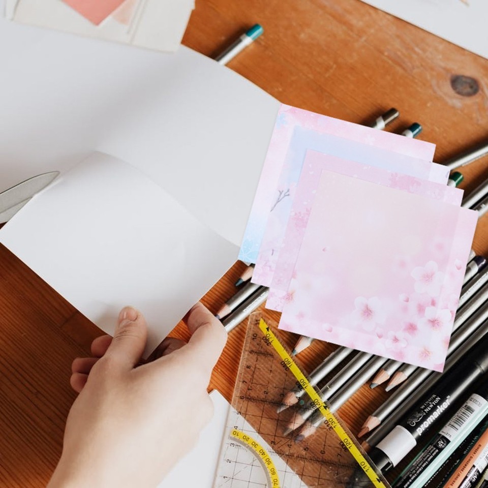 200 Sheets Folding Colorful Paper Delicate Flower Pattern Origami Paper ...