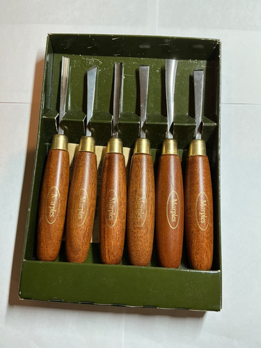 VINTAGE MARPLES 6 PIECE WOOD CARVING CHISEL SET MADE IN ENGLAND EUC | eBay