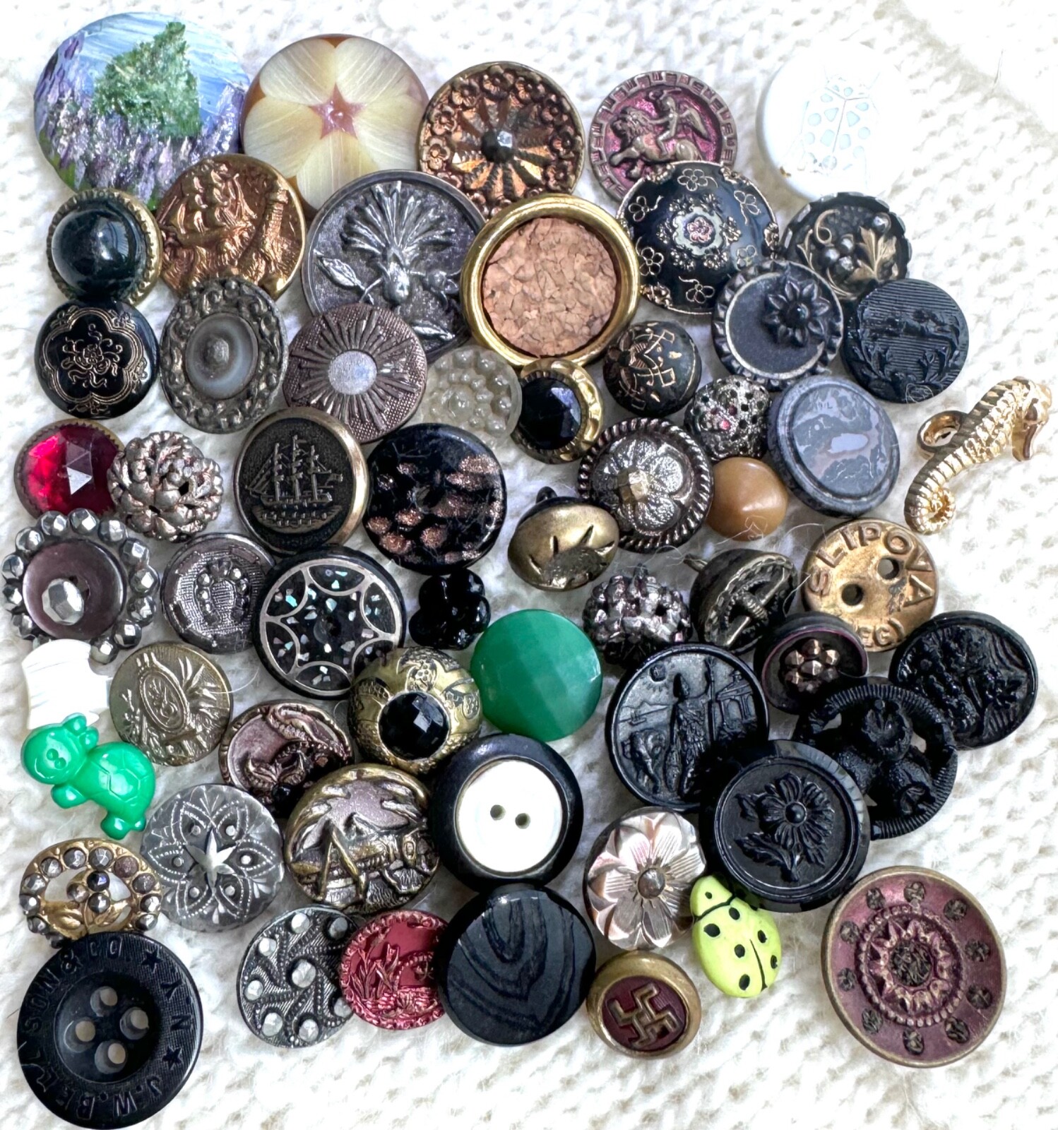 Antique Vintage Buttons Assorted Lot Cricket Pigeon eye 59 | eBay