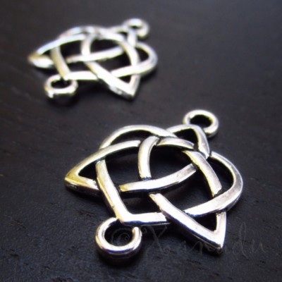 Celtic Knot 24mm Antiqued Silver Plated Connector Charms C0906 - 10, 20 ...