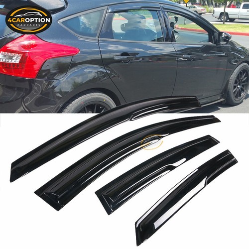 Fits 12-18 Ford Focus MUG Style Window Visors Rain Sun Guard Vent 4PC ...