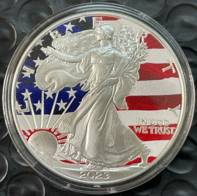 1 Oz 999 Silver Flags Of The World USA Unlimited Edition American ...