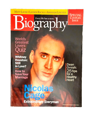 Nicolas Cage BIOGRAPHY magazine February 1999 - Vintage | eBay